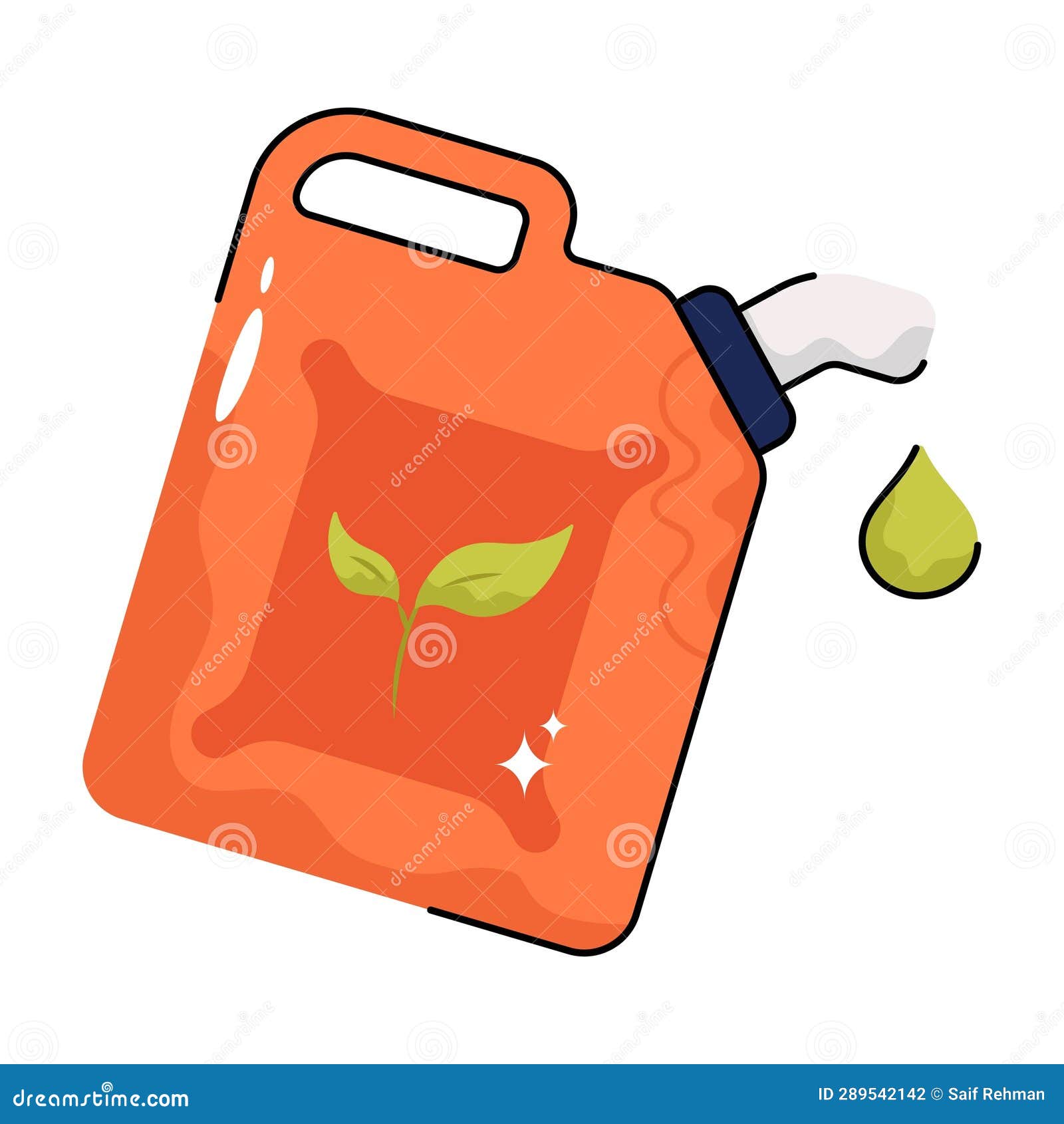 Eco Fuel Doodle Vector Colorful Sticker. EPS 10 File Stock Illustration ...