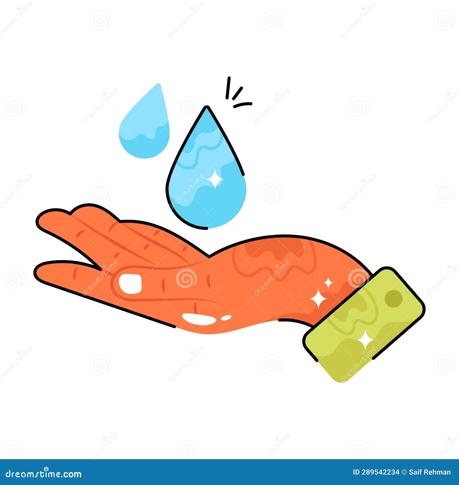 Save Water Doodle Vector Colorful Sticker. EPS 10 File Stock ...