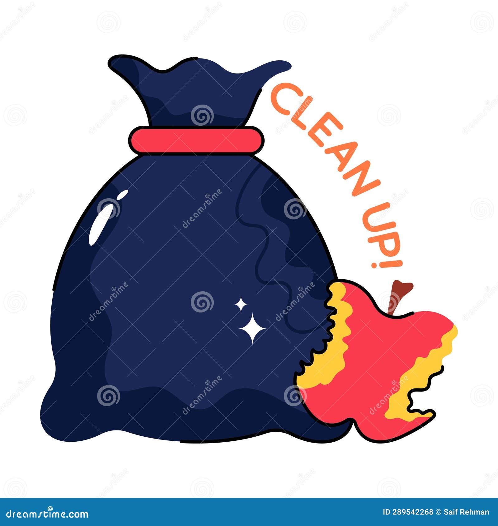 Clean Up Doodle Vector Colorful Sticker. EPS 10 File Stock Vector ...