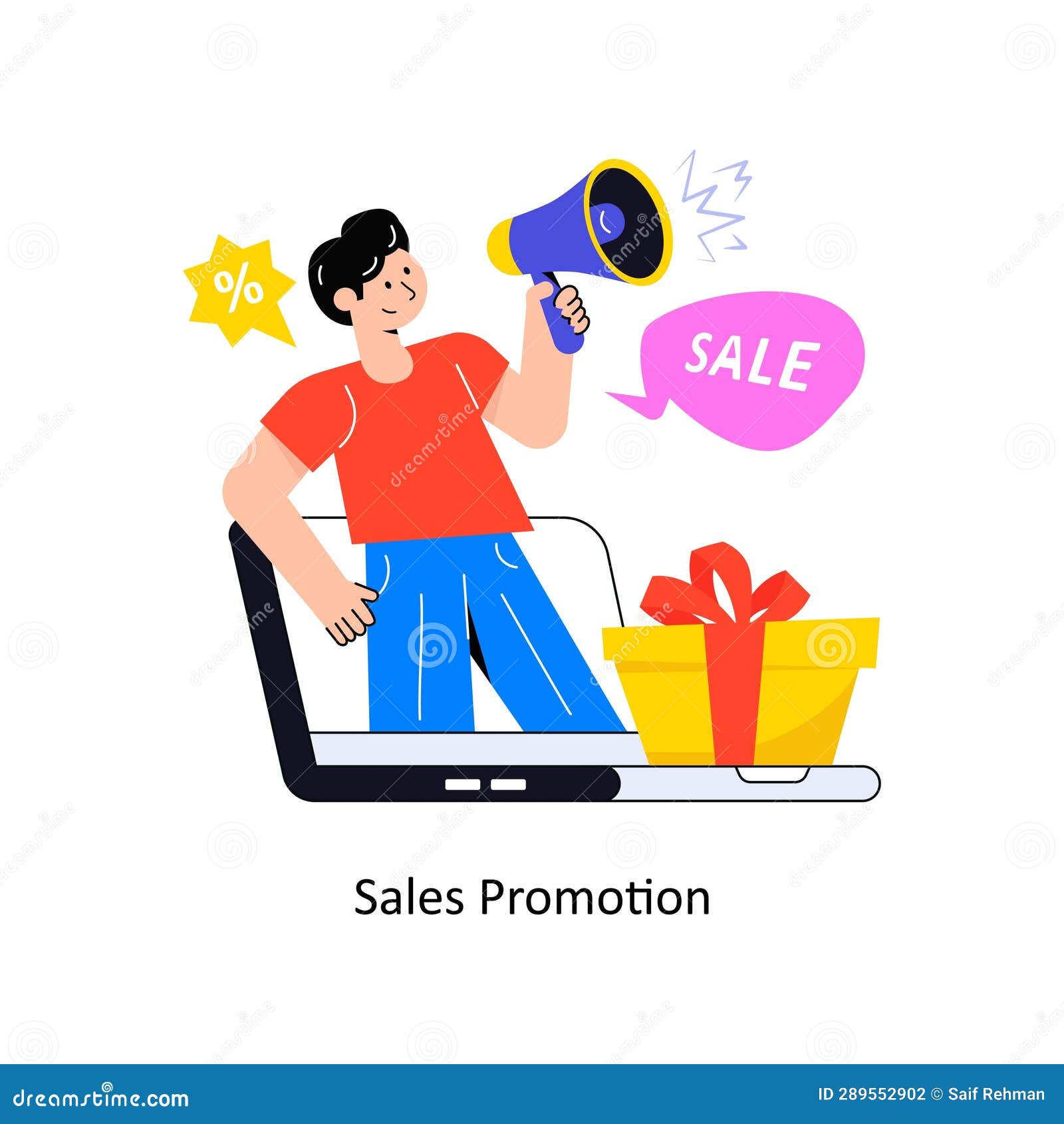Sales Promotion Flat Style Design Vector Illustration. Stock ...