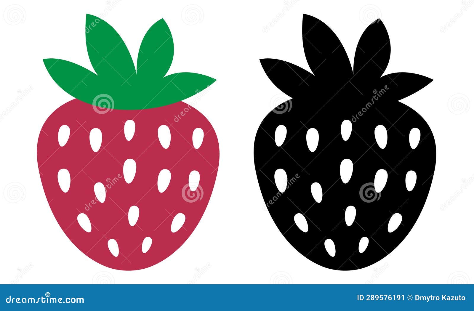 Strawberry Icon. Strawberry Simple Flat Icon. Vector Clipart Stock ...