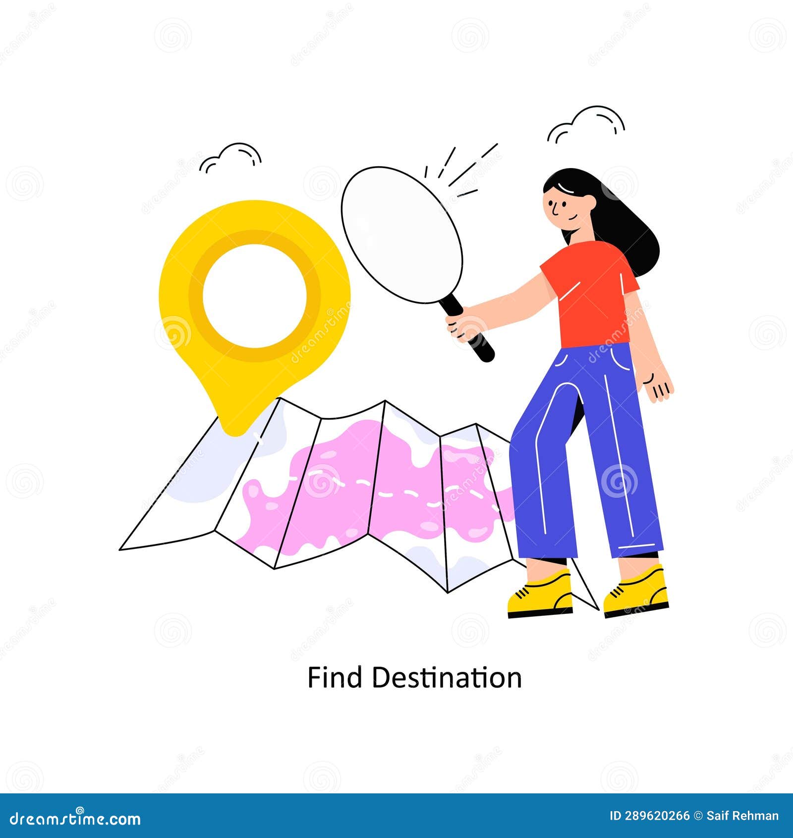 Find Destination Flat Style Design Vector Illustration. Stock ...