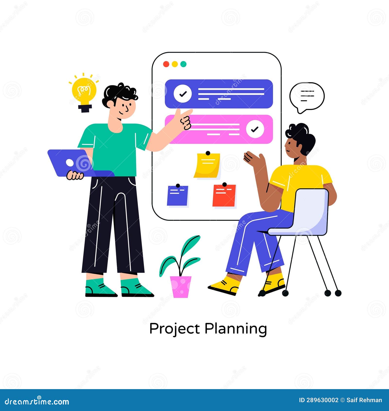 Project Planning Flat Style Design Vector Illustration. Stock ...