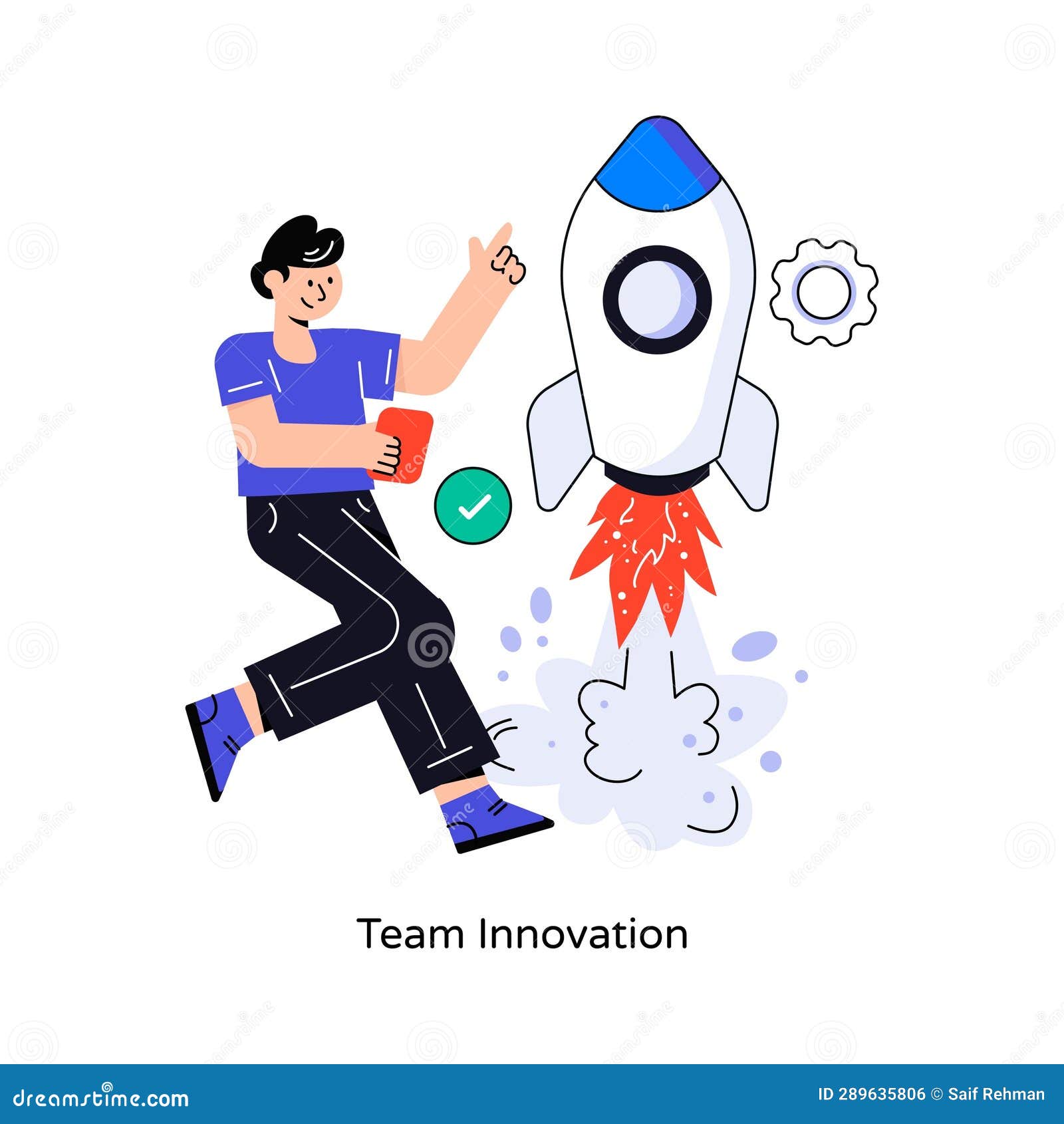 Team Innovation Flat Style Design Vector Illustration. Stock ...