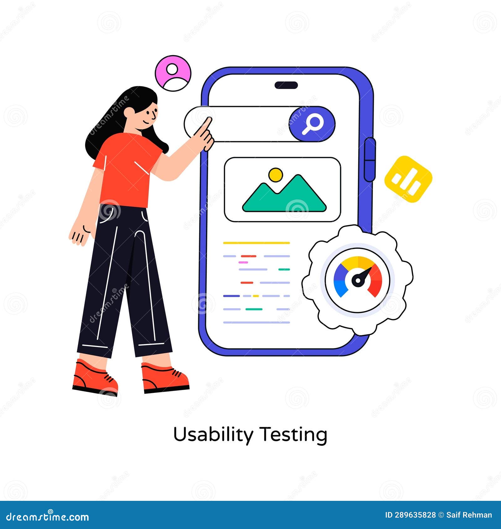 Usability Testing Flat Style Design Vector Illustration. Stock ...