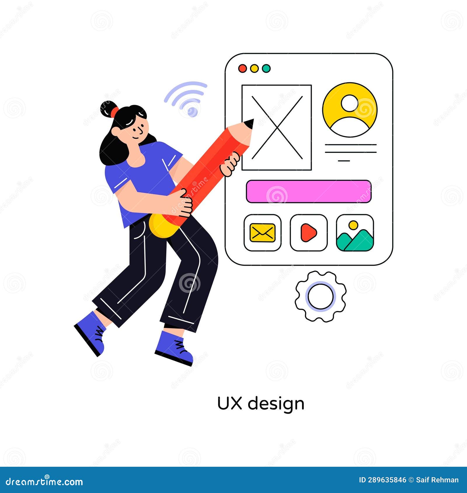 UX Design Flat Style Design Vector Illustration. Stock Illustration ...