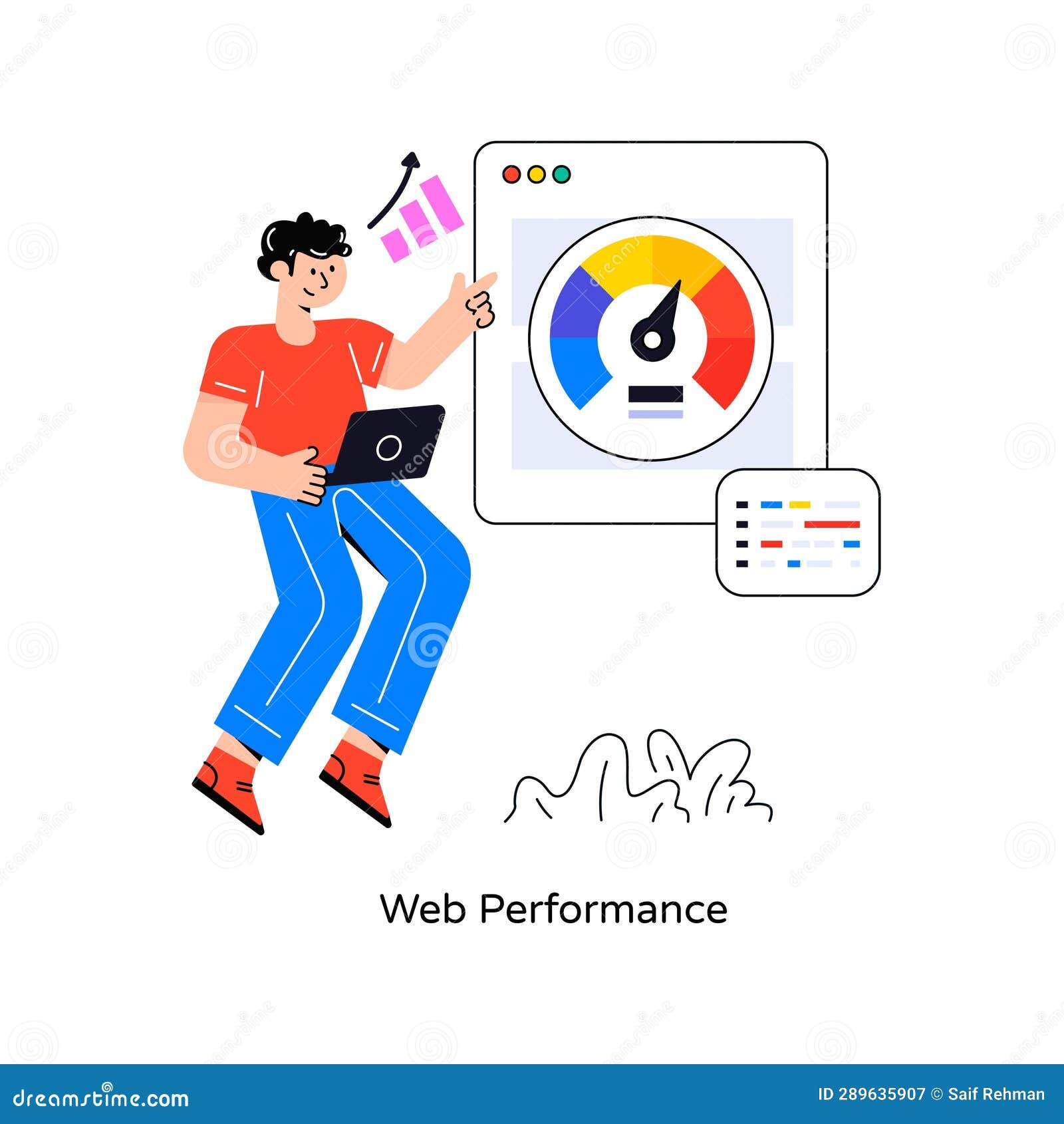 Web Performance Flat Style Design Vector Illustration. Stock ...