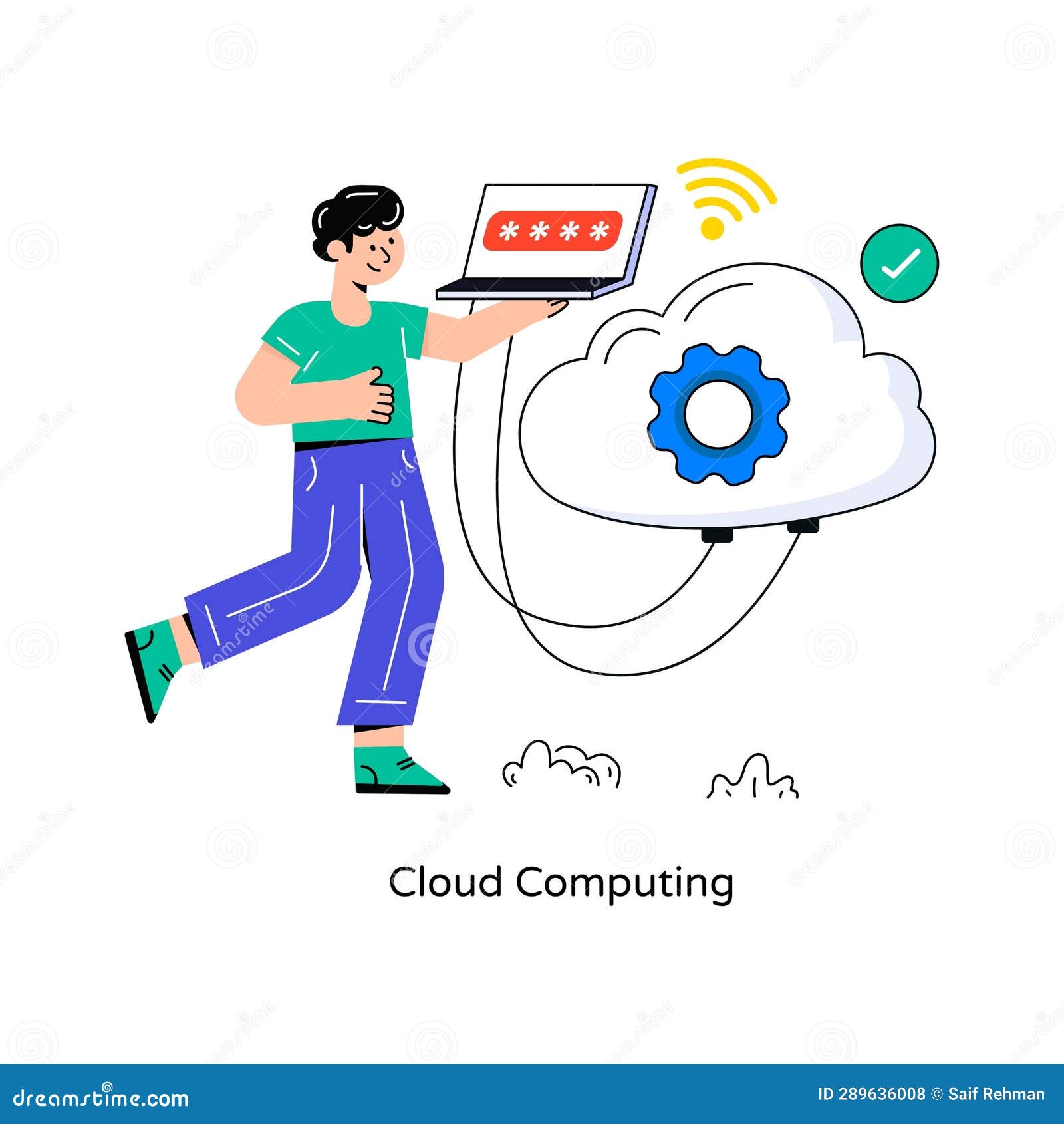 Cloud Computing Flat Style Design Vector Illustration. Stock Illustration Stock Illustration ...