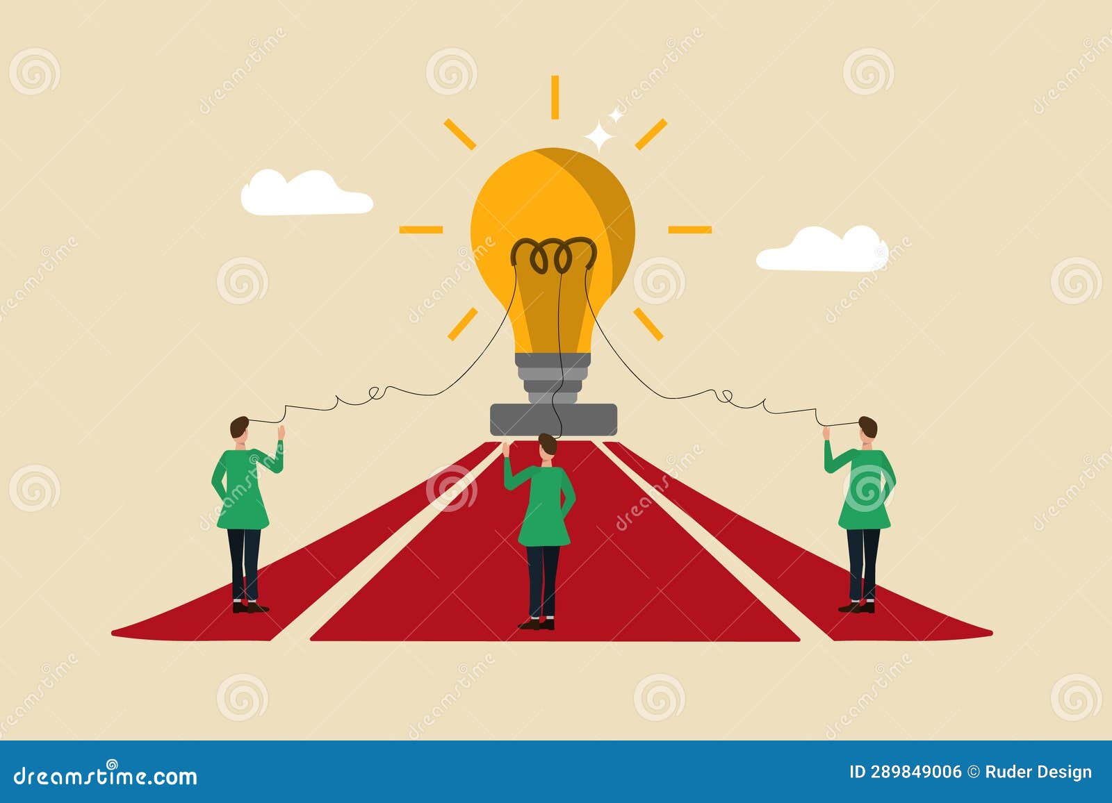 Brainstorming for New Idea, Teamwork Collaboration for Business Goals ...