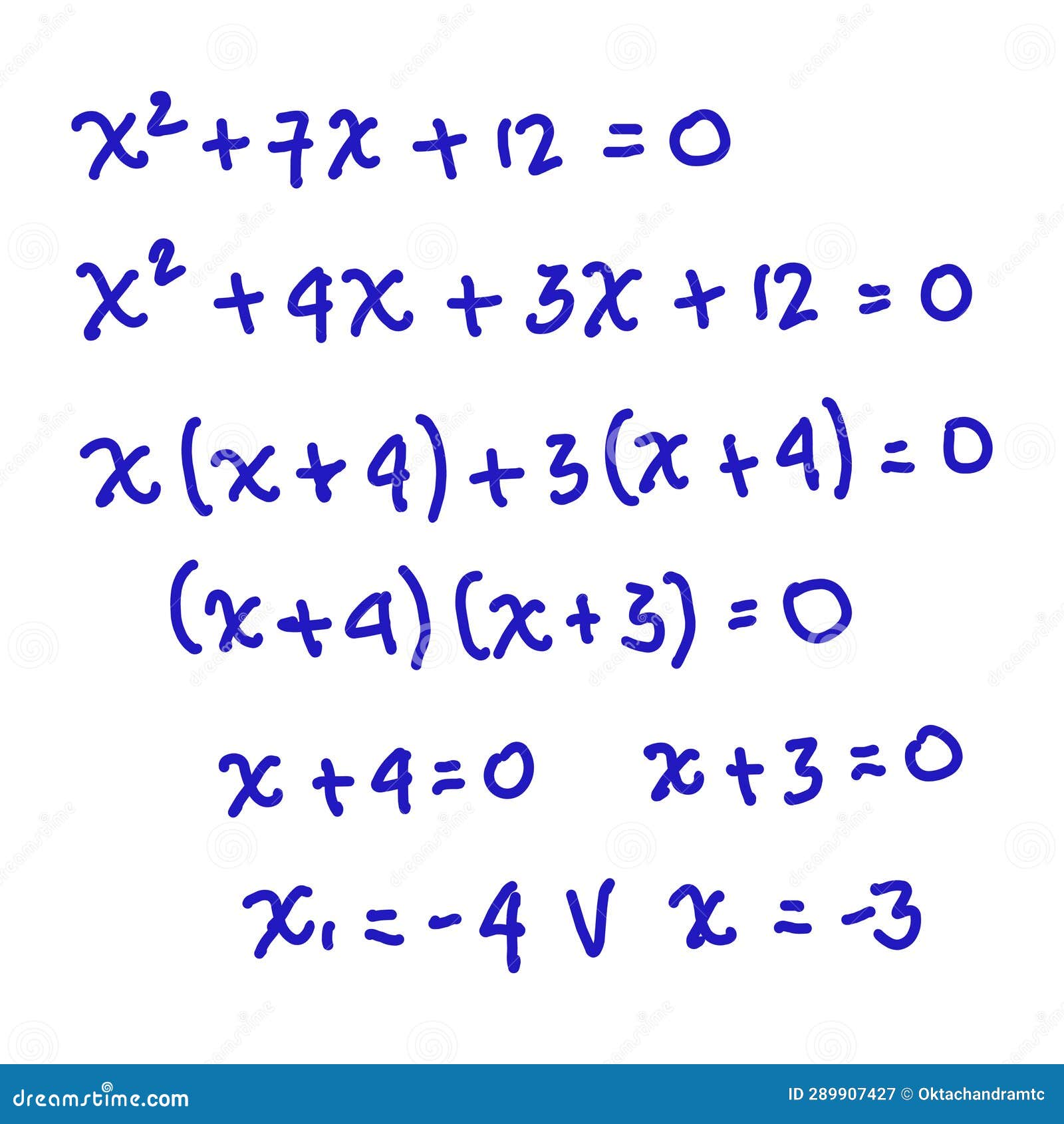 Solving Quadratic Equations by Factoring. Algebra, Calculus Senior High ...