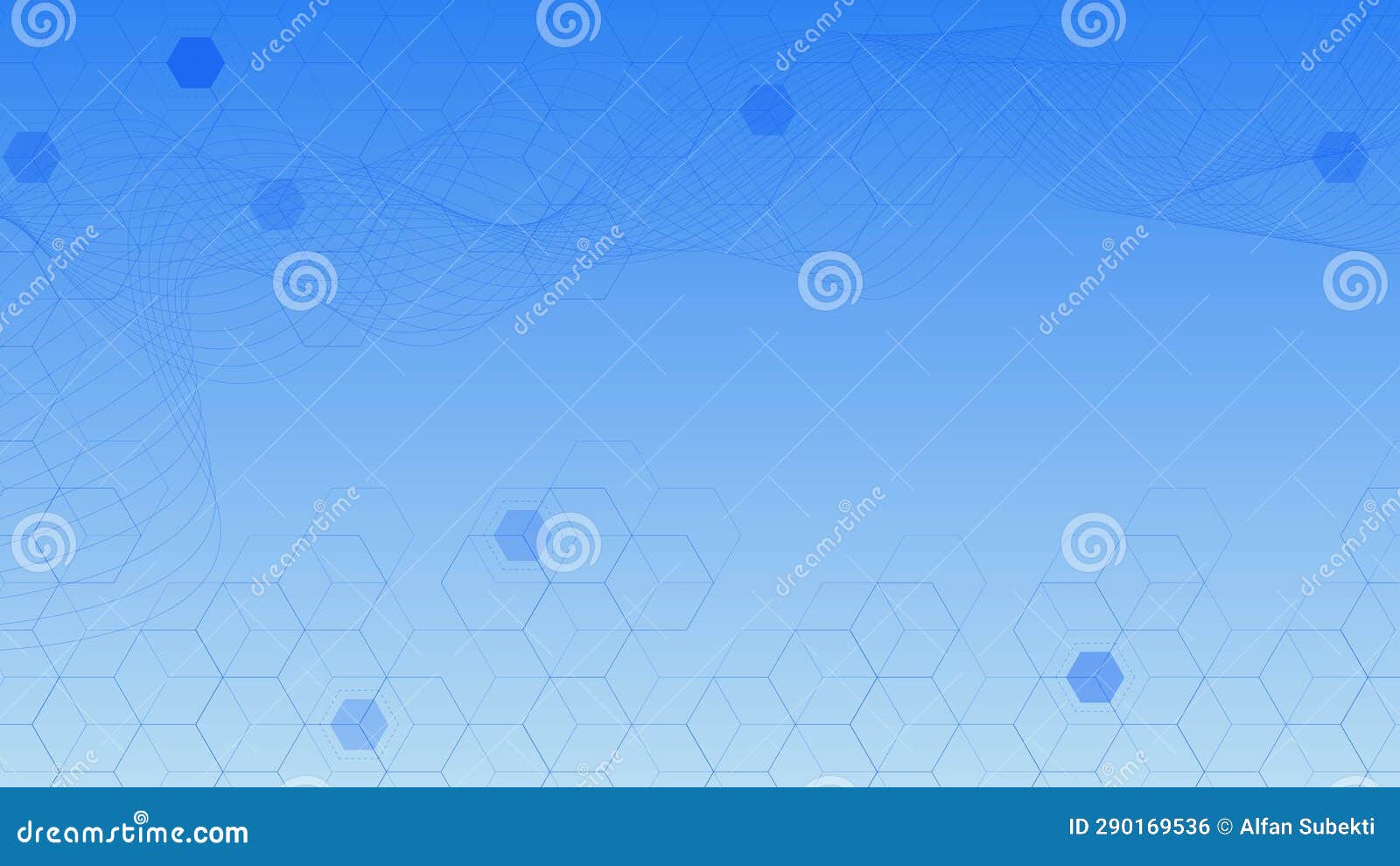 Abstract Molecular Structure with Hexagon Pattern and Wave Flow. Stock ...