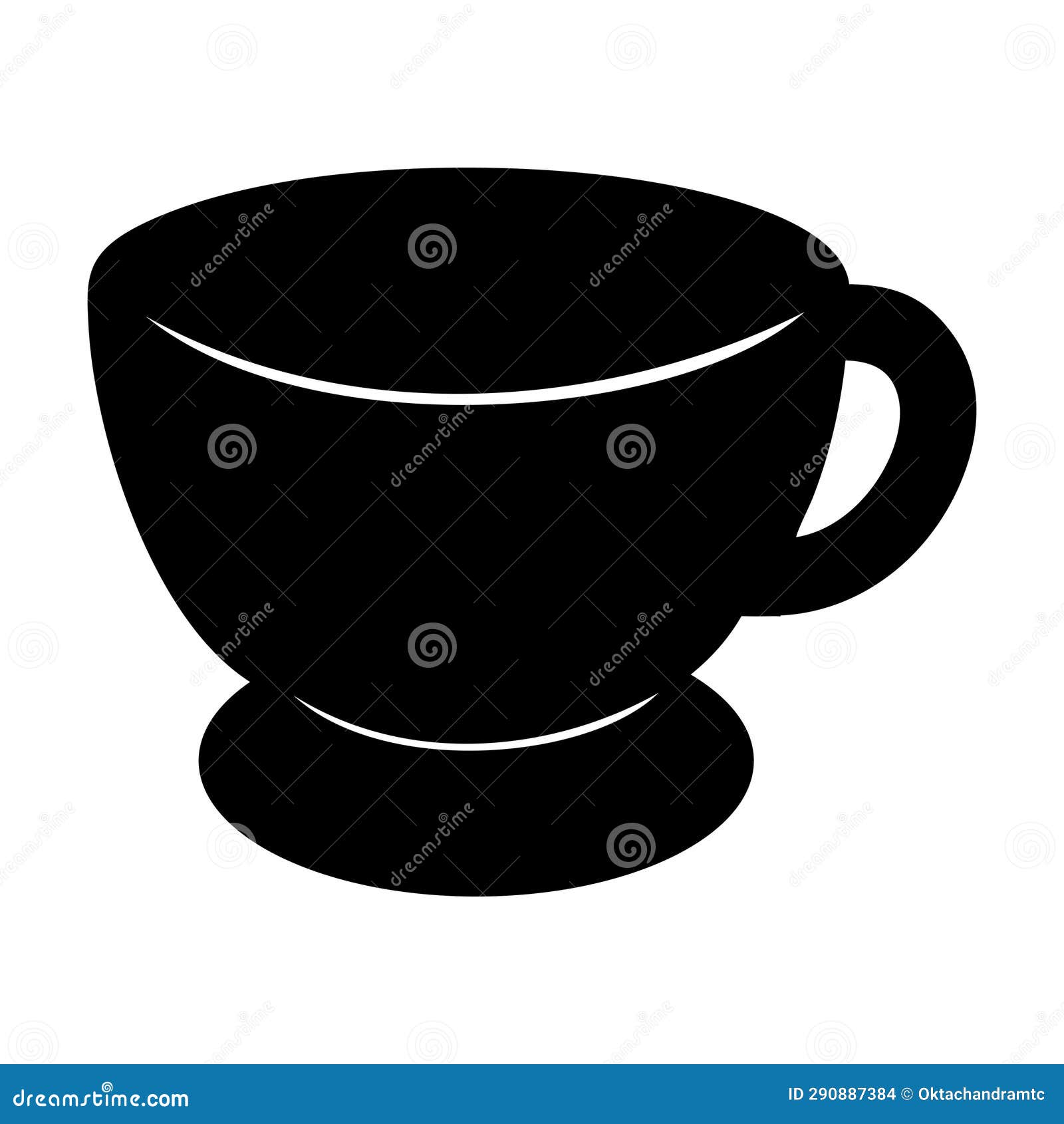 Coffee Cup Icon. Vector Illustration of a Coffee Cup. Silhouette or ...