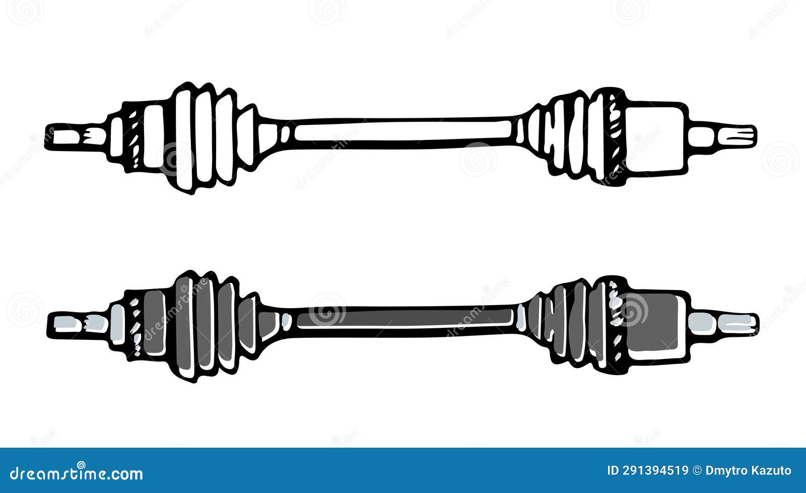 Drive Shaft, Constant-velocity Joints, CV Joint, Vector Color ...