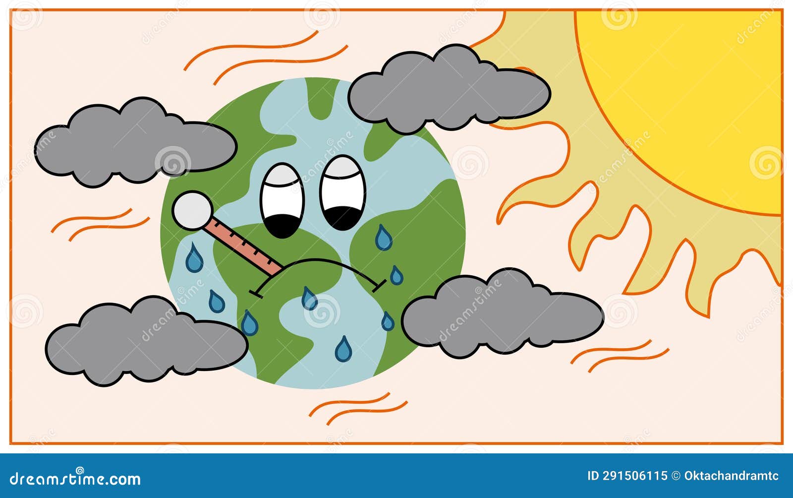 Set Of Illustrations About Global Warming Video. Scientists Study ...
