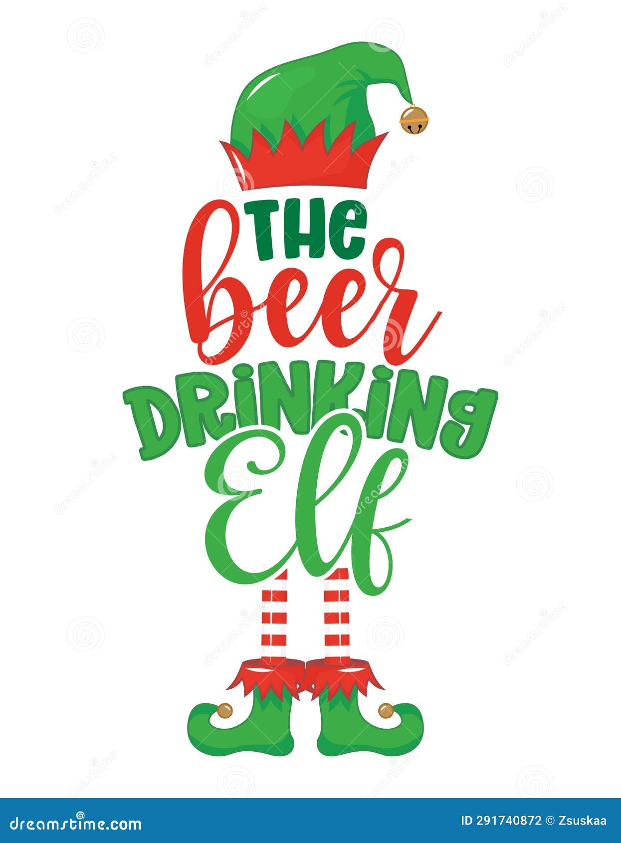The Beer Drinking Elf - Phrase for Christmas Clothes or Ugly Sweaters ...