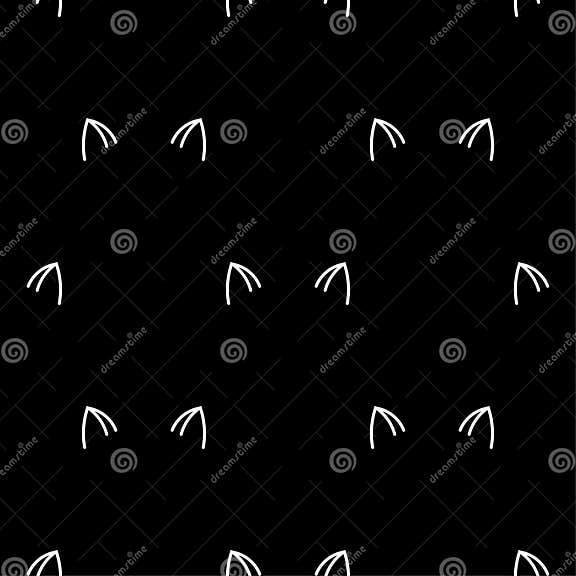 Cute Cat Ears Pattern - Funny Vector Drawing Seamless Pattern ...