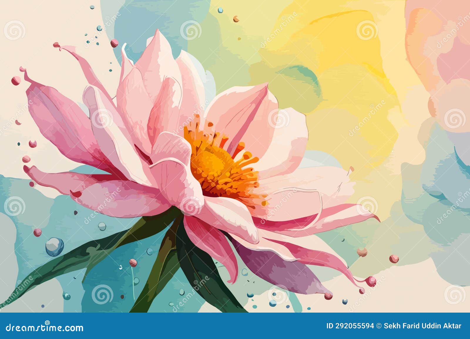 Alamanda Flower Watercolor Illustration Made with Ai Stock Vector ...