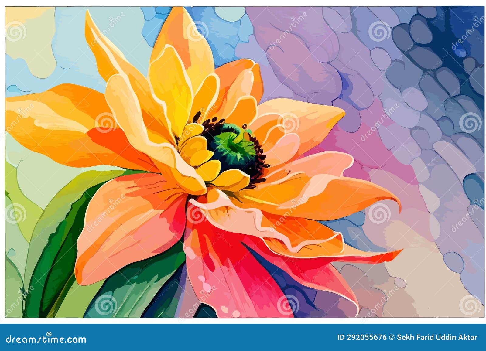 Alamanda Flower Watercolor Illustration Made with Ai Stock Vector ...