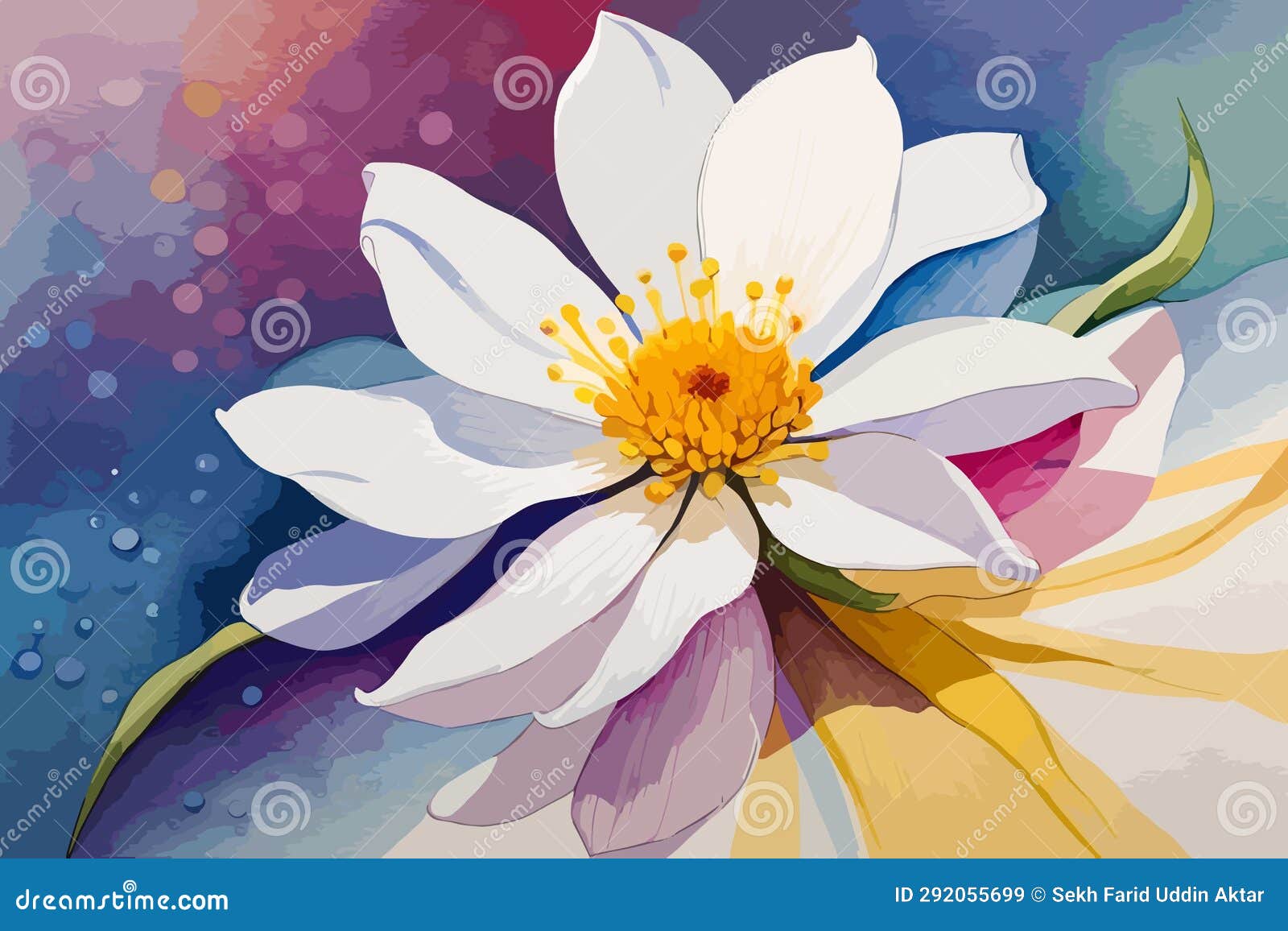 Alamanda Flower Watercolor Illustration Made with Ai Stock Vector ...