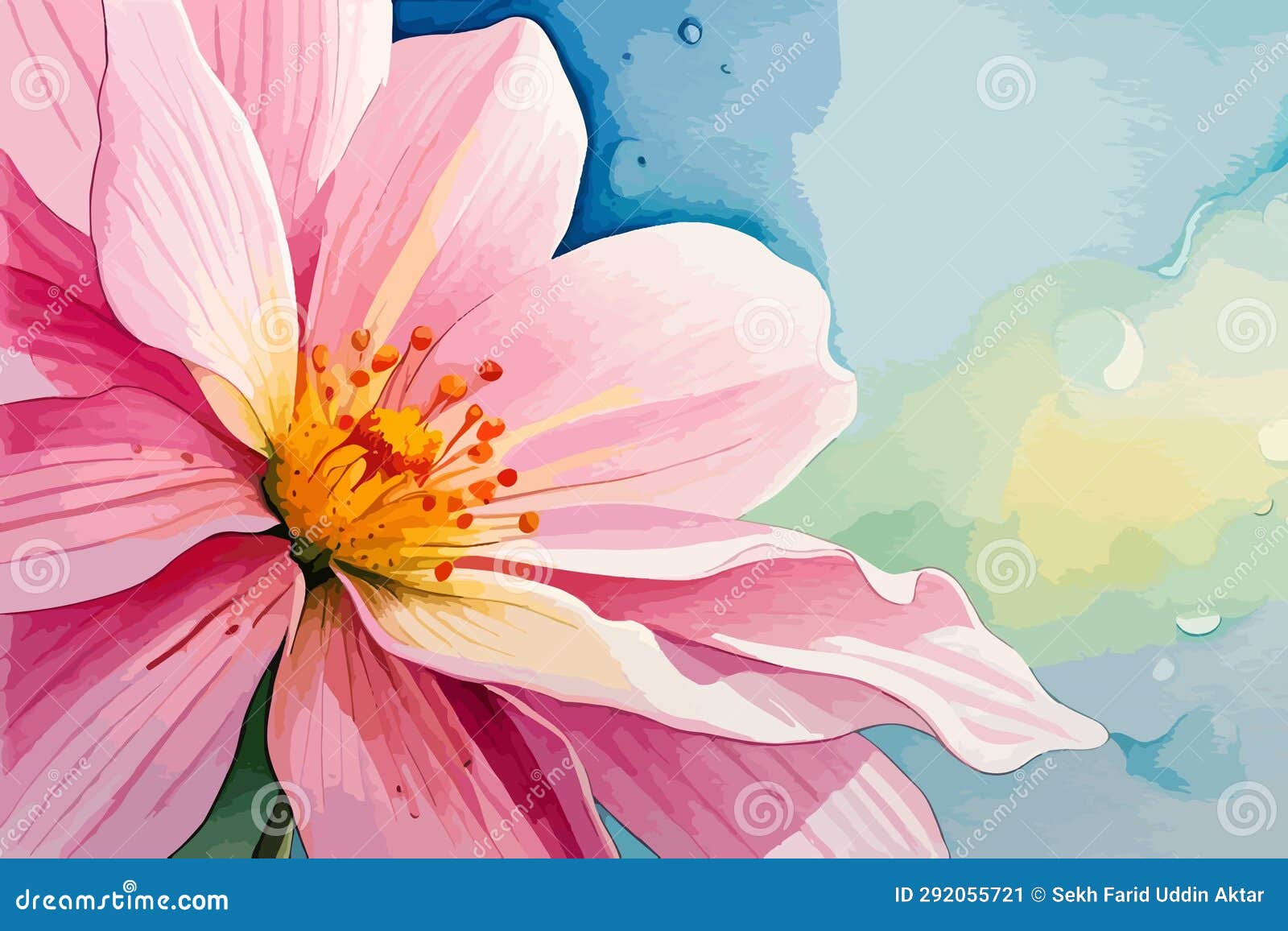 Alamanda Flower Watercolor Illustration Made with Ai Stock Vector ...