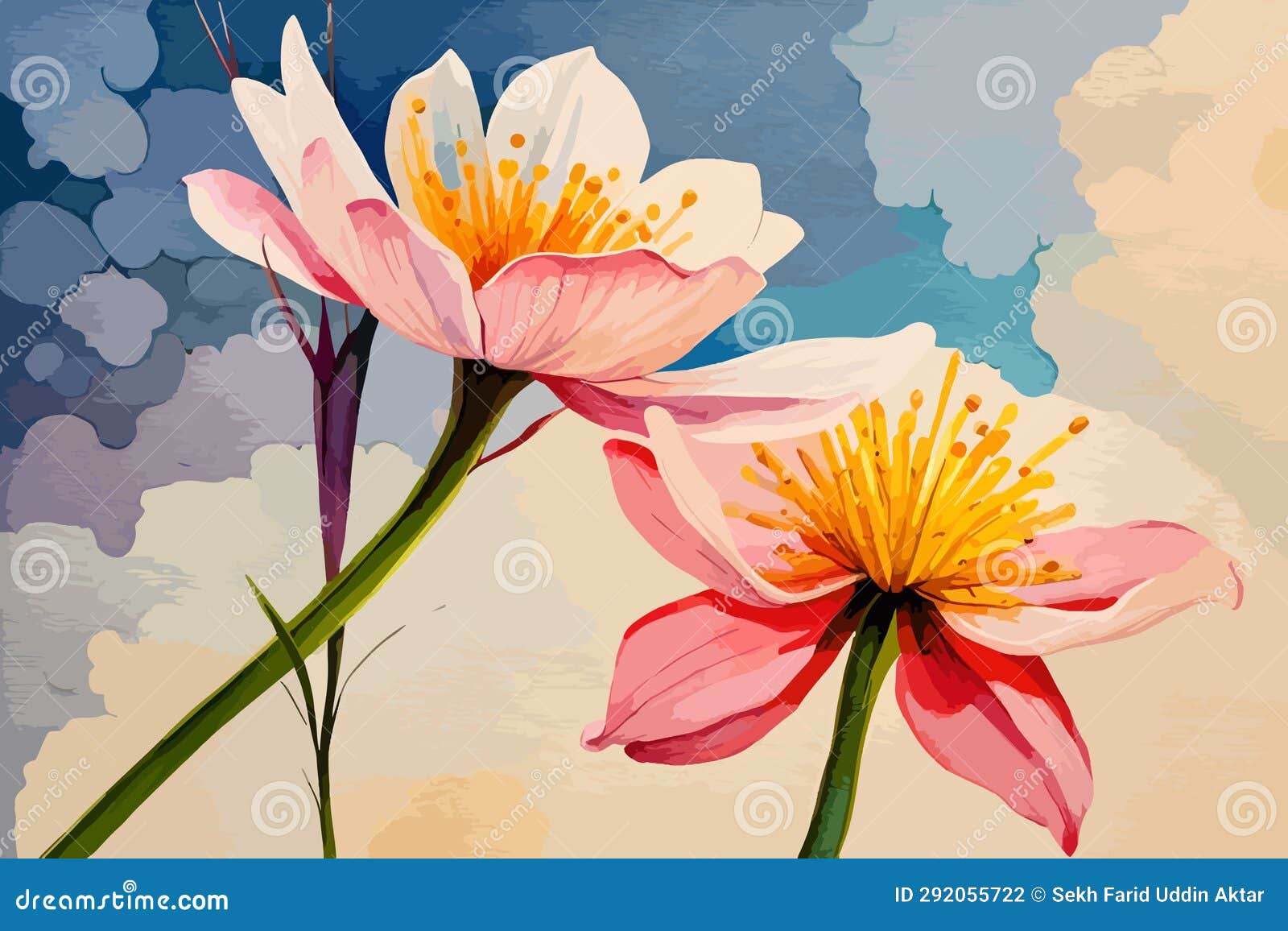 Alamanda Flower Watercolor Illustration Made with Ai Stock Vector ...