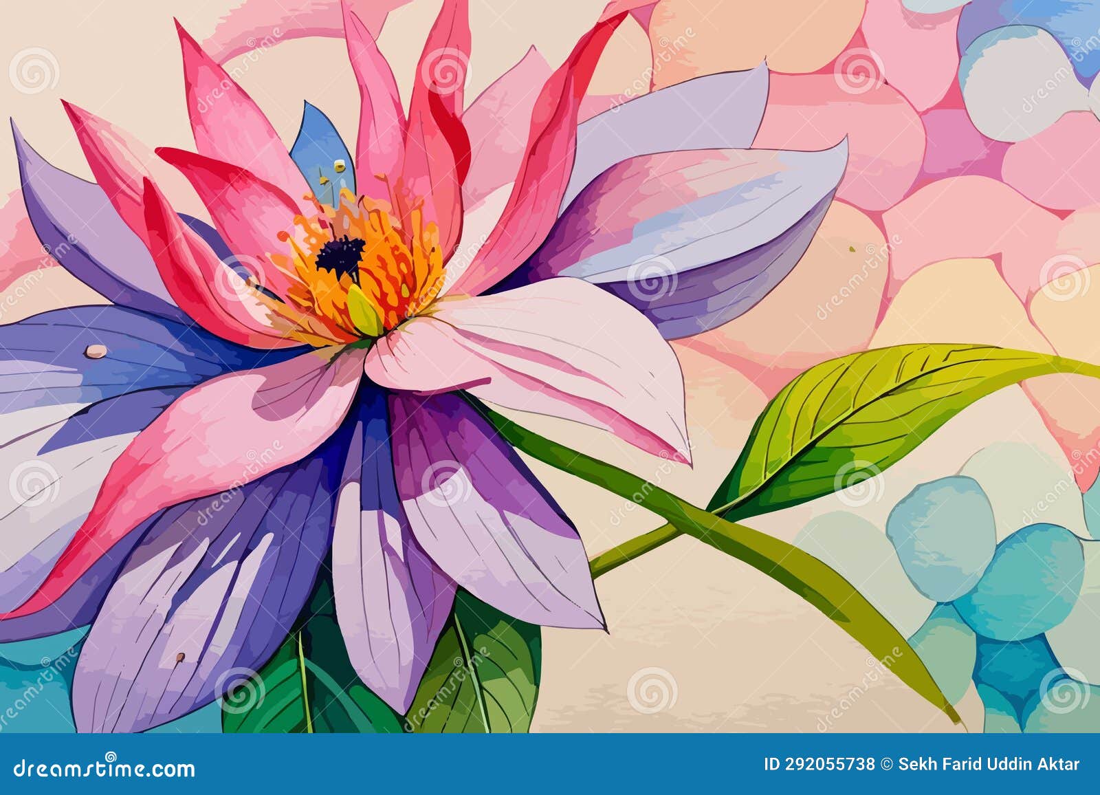 Alamanda Flower Watercolor Illustration Made with Ai Stock Illustration ...