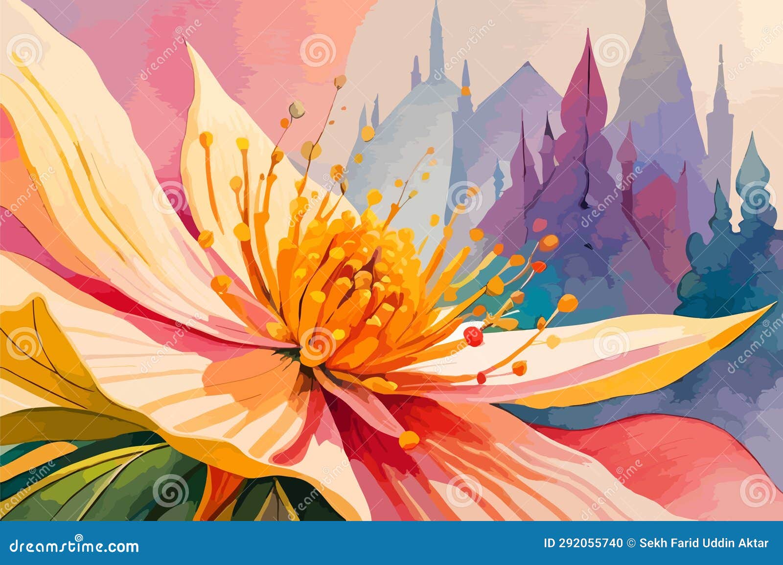 Alamanda Flower Watercolor Illustration Made with Ai Stock Vector ...