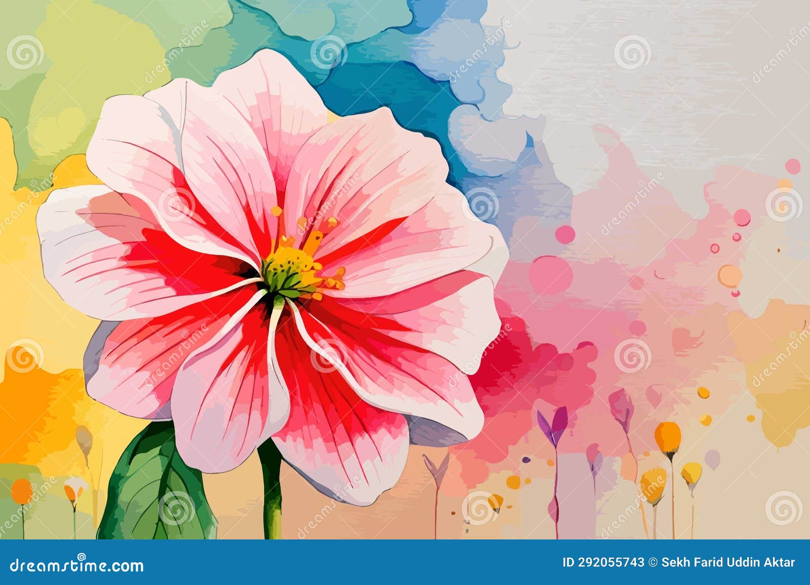 Alamanda Flower Watercolor Illustration Made with Ai Stock Vector ...