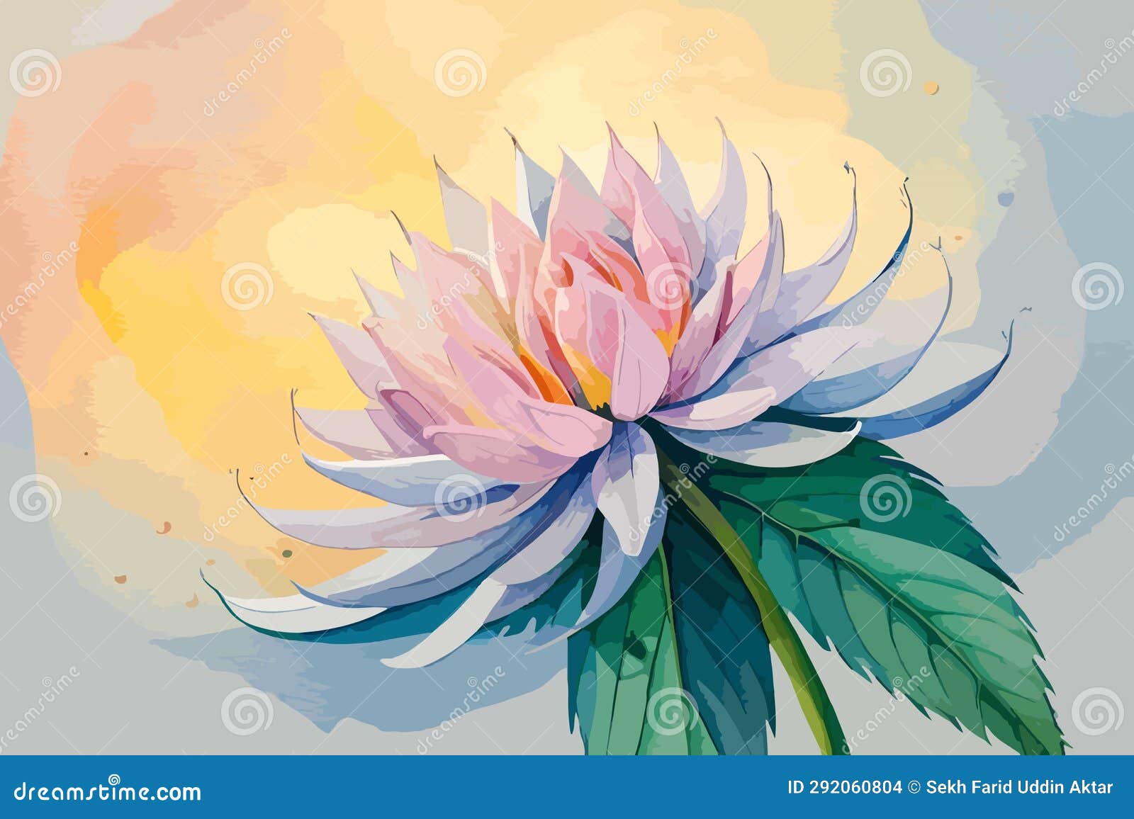 Ashoka Flower Watercolor Illustration Made with Ai Stock Illustration ...