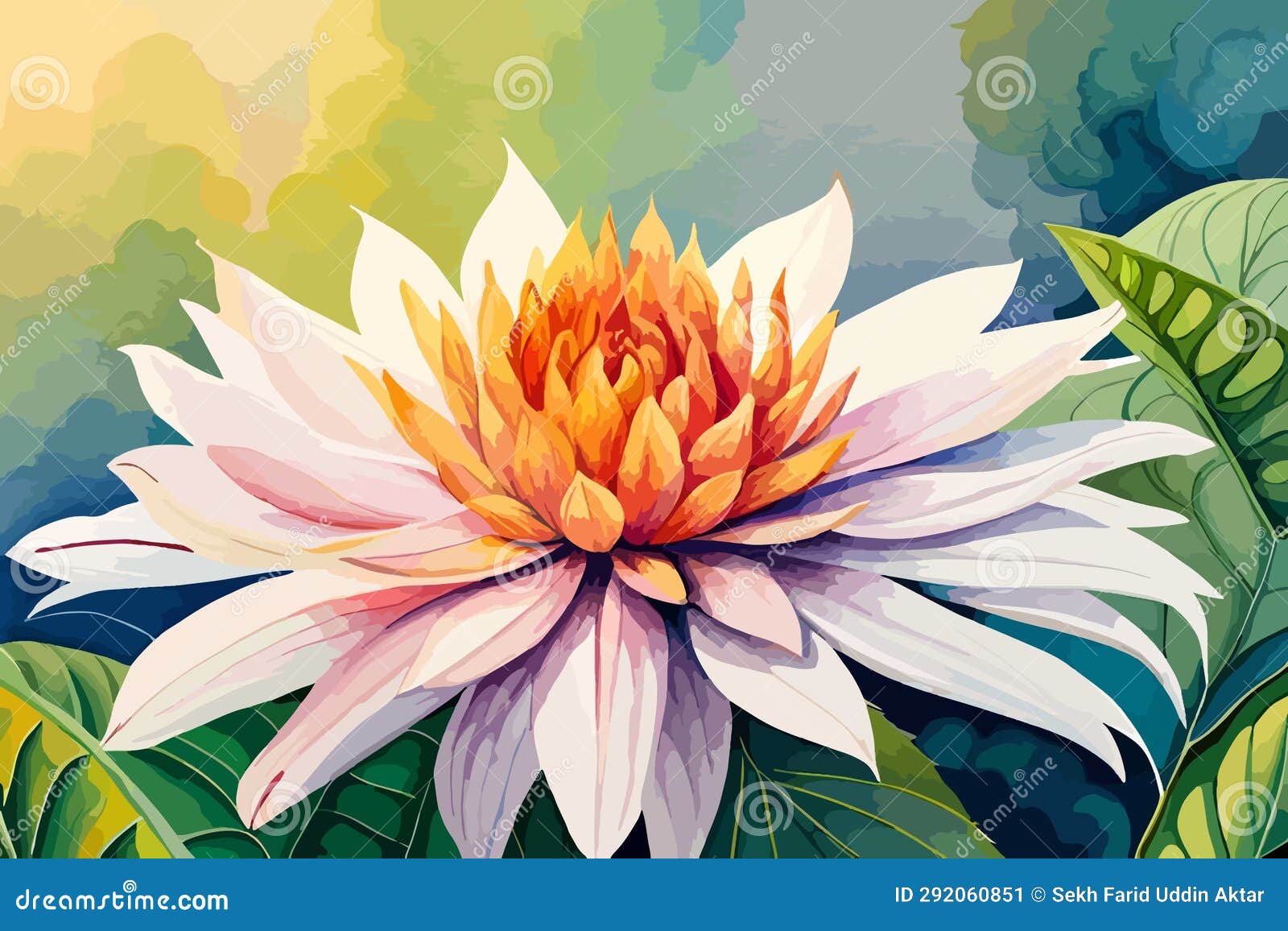 Ashoka Flower Watercolor Illustration Made with Ai Stock Illustration ...