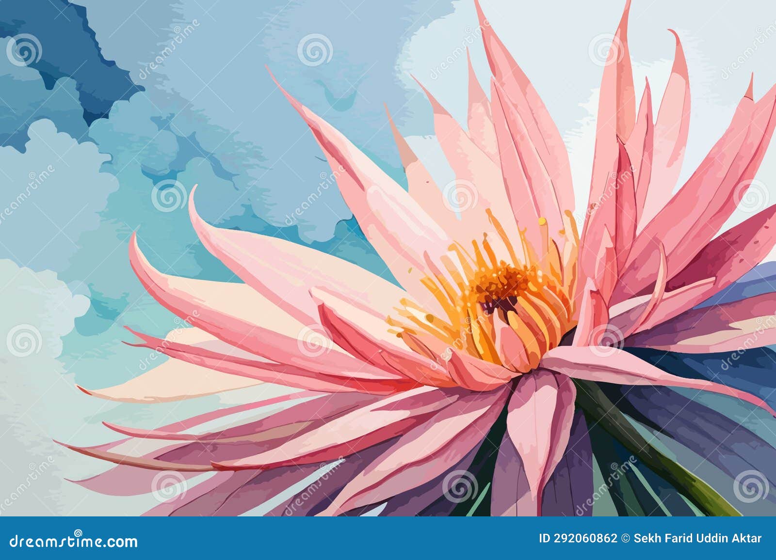 Ashoka Flower Watercolor Illustration Made with Ai Stock Illustration ...
