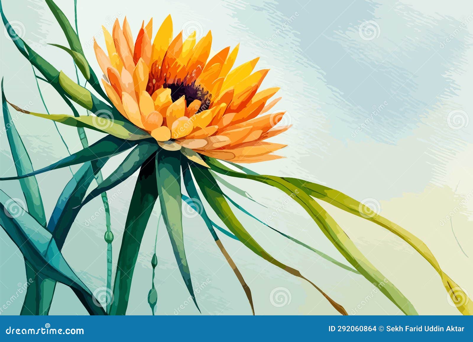 Ashoka Flower Watercolor Illustration Made with Ai Stock Illustration ...