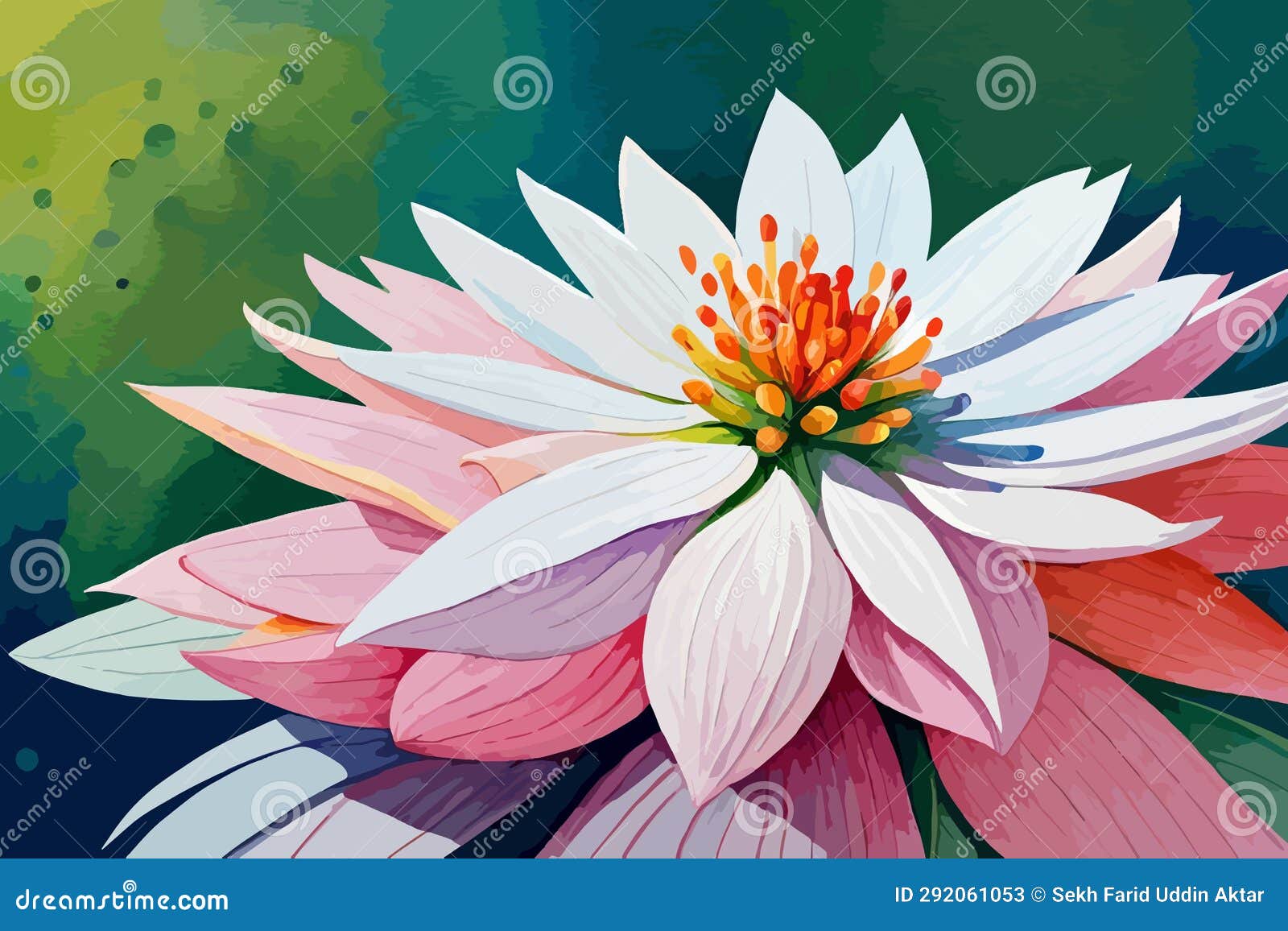 Ashoka Flower Watercolor Illustration Made with Ai Stock Illustration ...