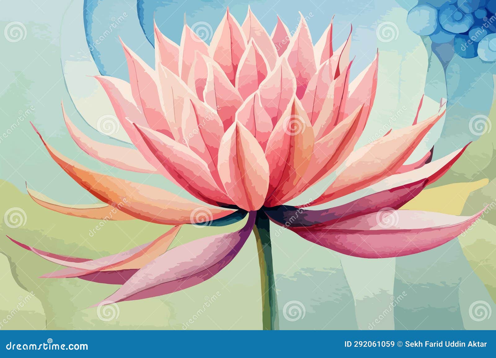 Ashoka Flower Watercolor Illustration Made with Ai Stock Vector ...