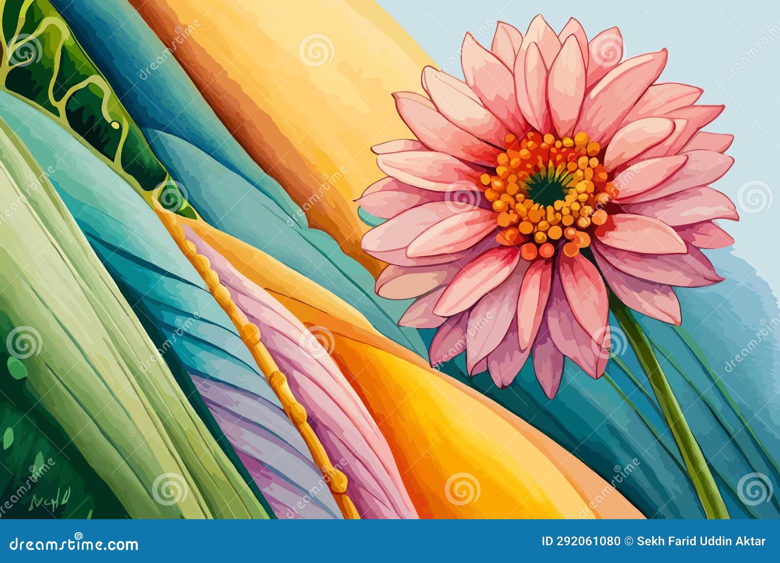 Ashoka Flower Watercolor Illustration Made with Ai Stock Illustration ...