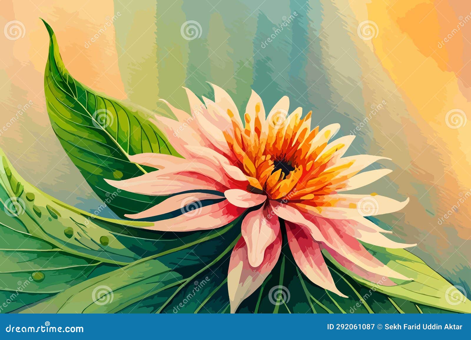 Ashoka Flower Watercolor Illustration Made with Ai Stock Illustration ...