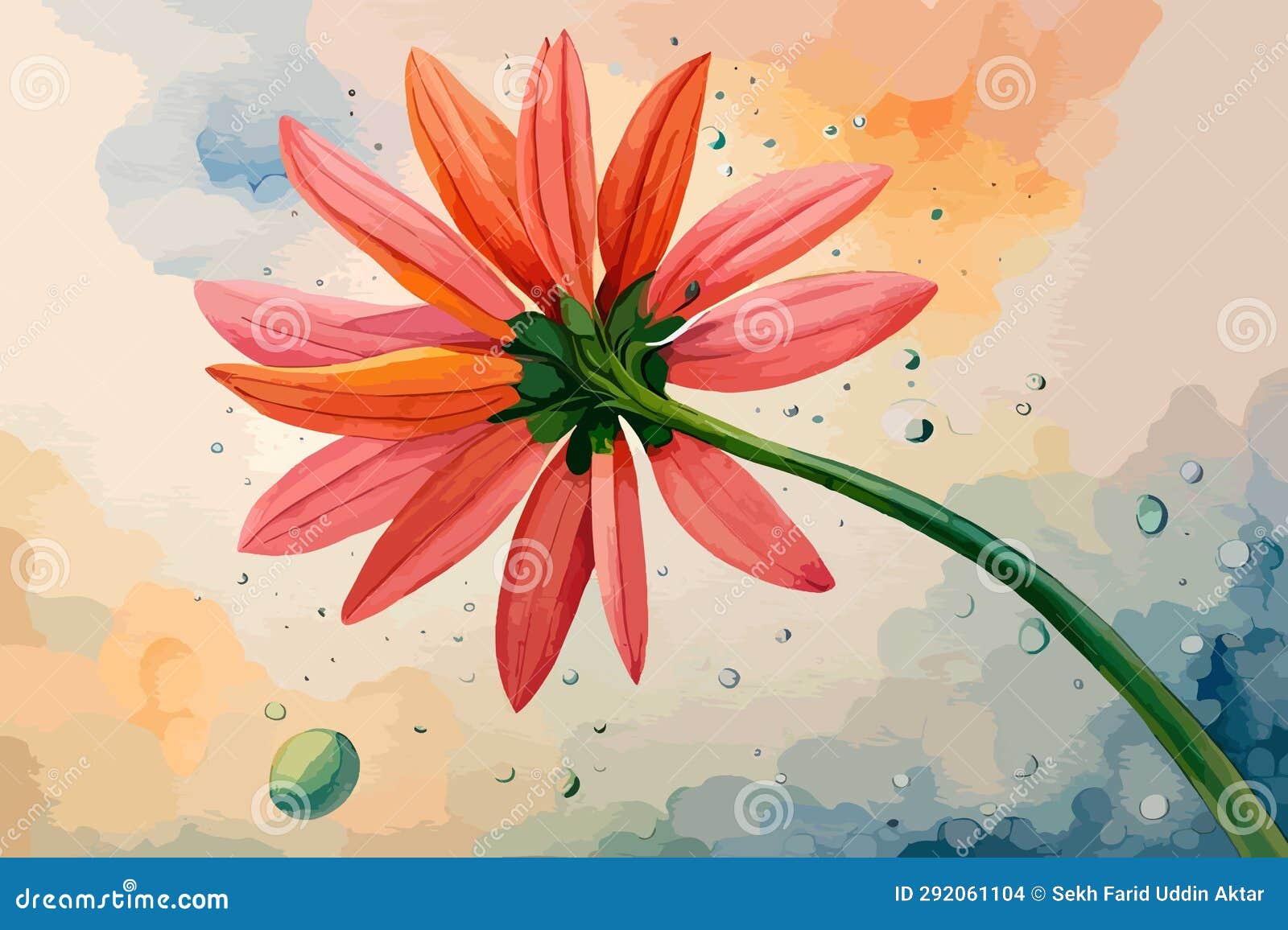 Ashoka Flower Watercolor Illustration Made with Ai Stock Illustration ...