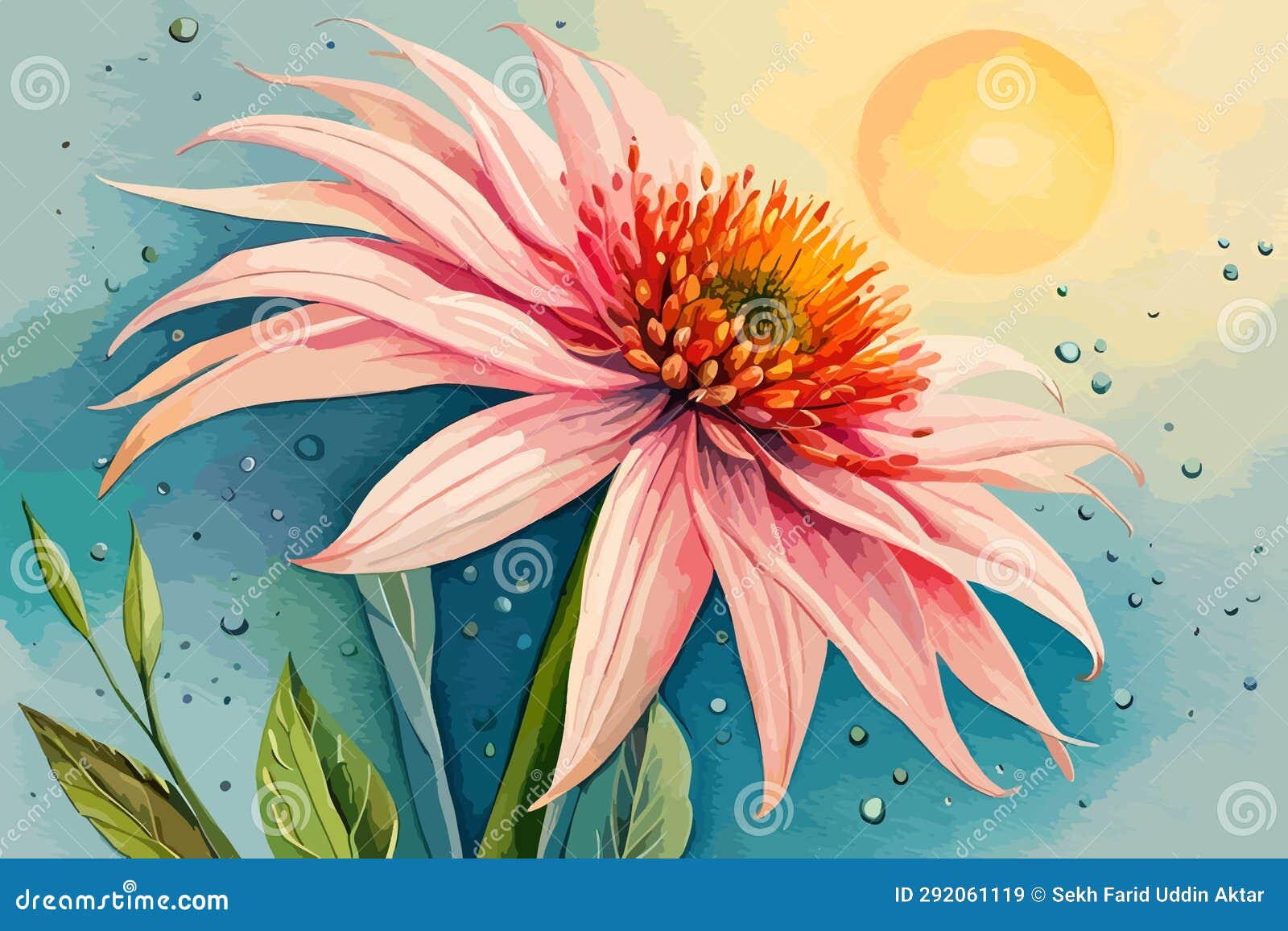 Ashoka Flower Watercolor Illustration Made with Ai Stock Illustration ...