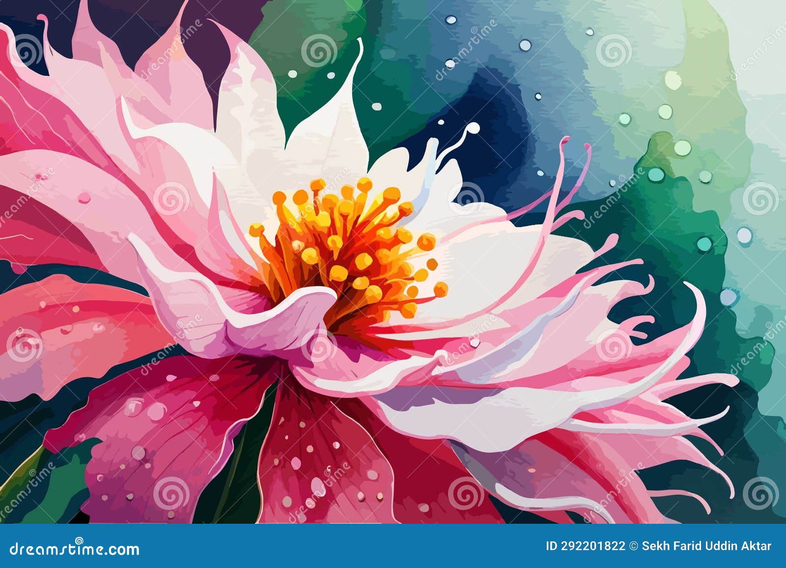 Cockscomb Flower Watercolor Illustration Made with Ai Stock Vector ...