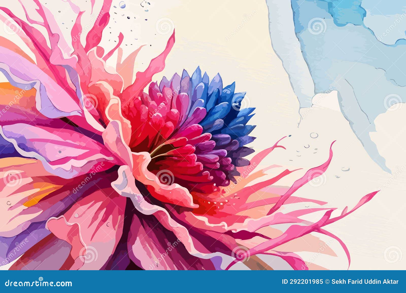 Cockscomb Flower Watercolor Illustration Made with Ai Stock Vector ...