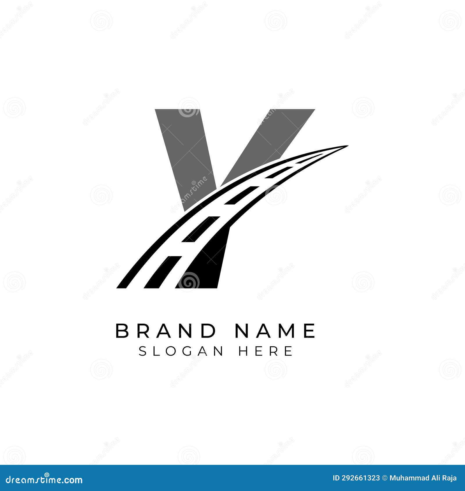 Letter Y Logo Asphalt for Identity. Construction Template Vector ...