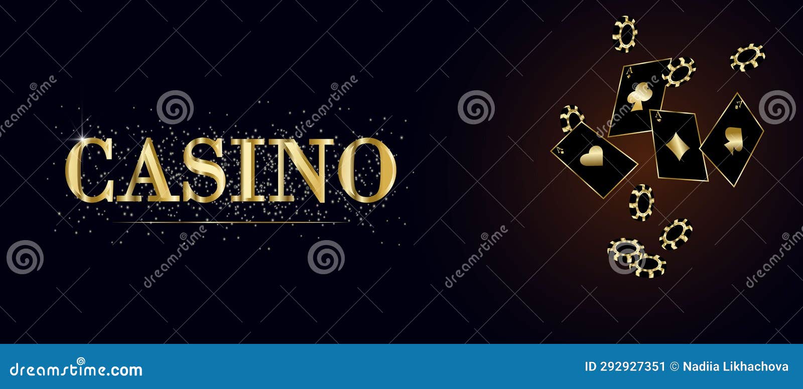 Casino Advertising Luxury Banner Design with Playing Cards and Casino ...