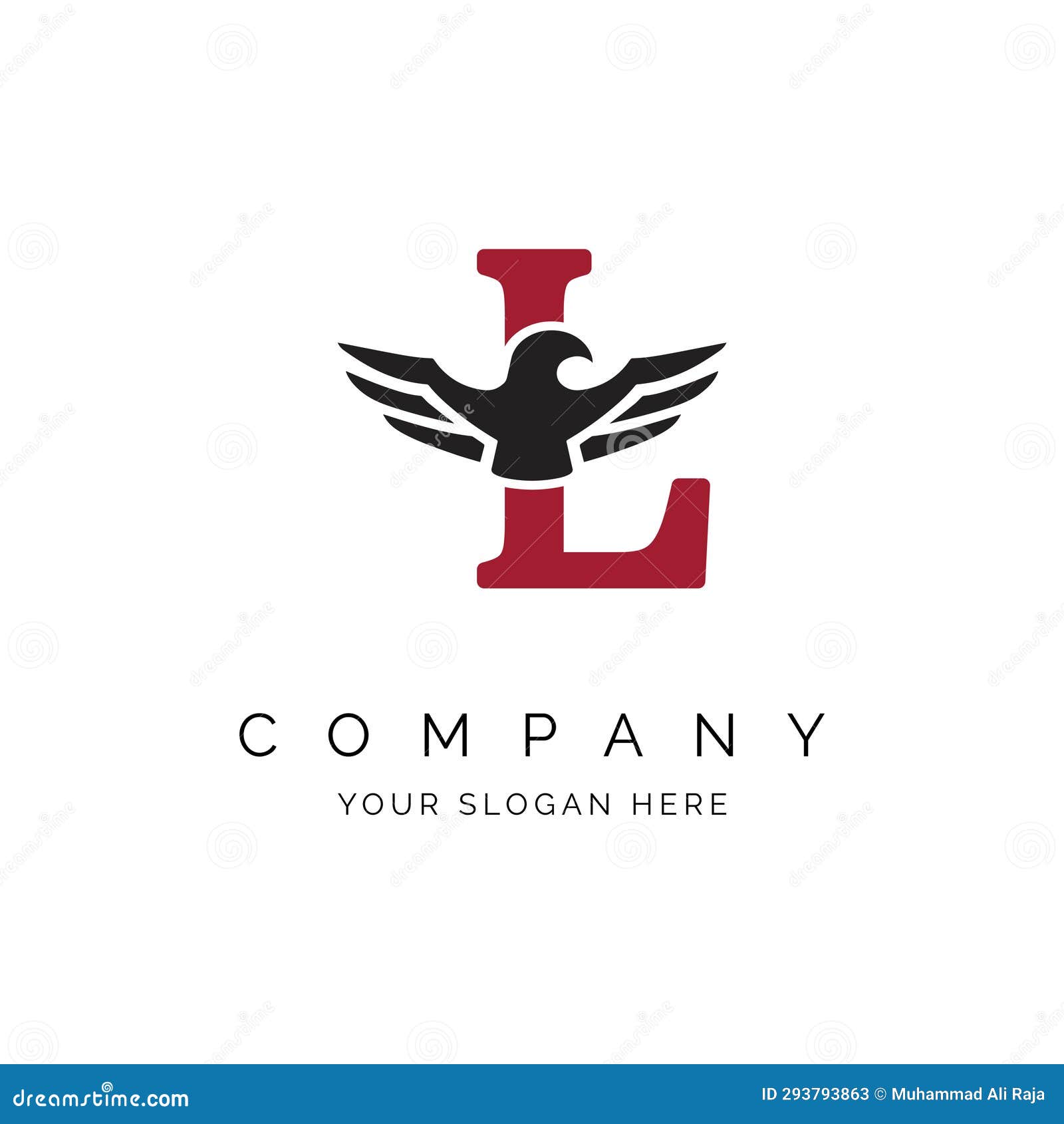 L Letter Logo, Eagle Wings Logo, Falcon Logo Template Vector ...