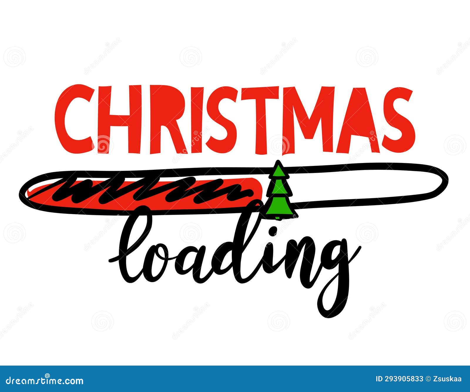 Christmas Loading Screen With Traditional Red And White Sugar Candy ...