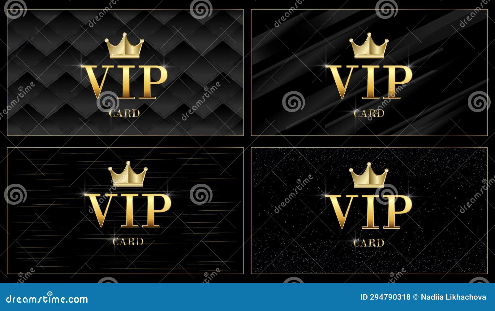 VIP Card. Luxurious Collection of Premium VIP Cards Stock Vector ...