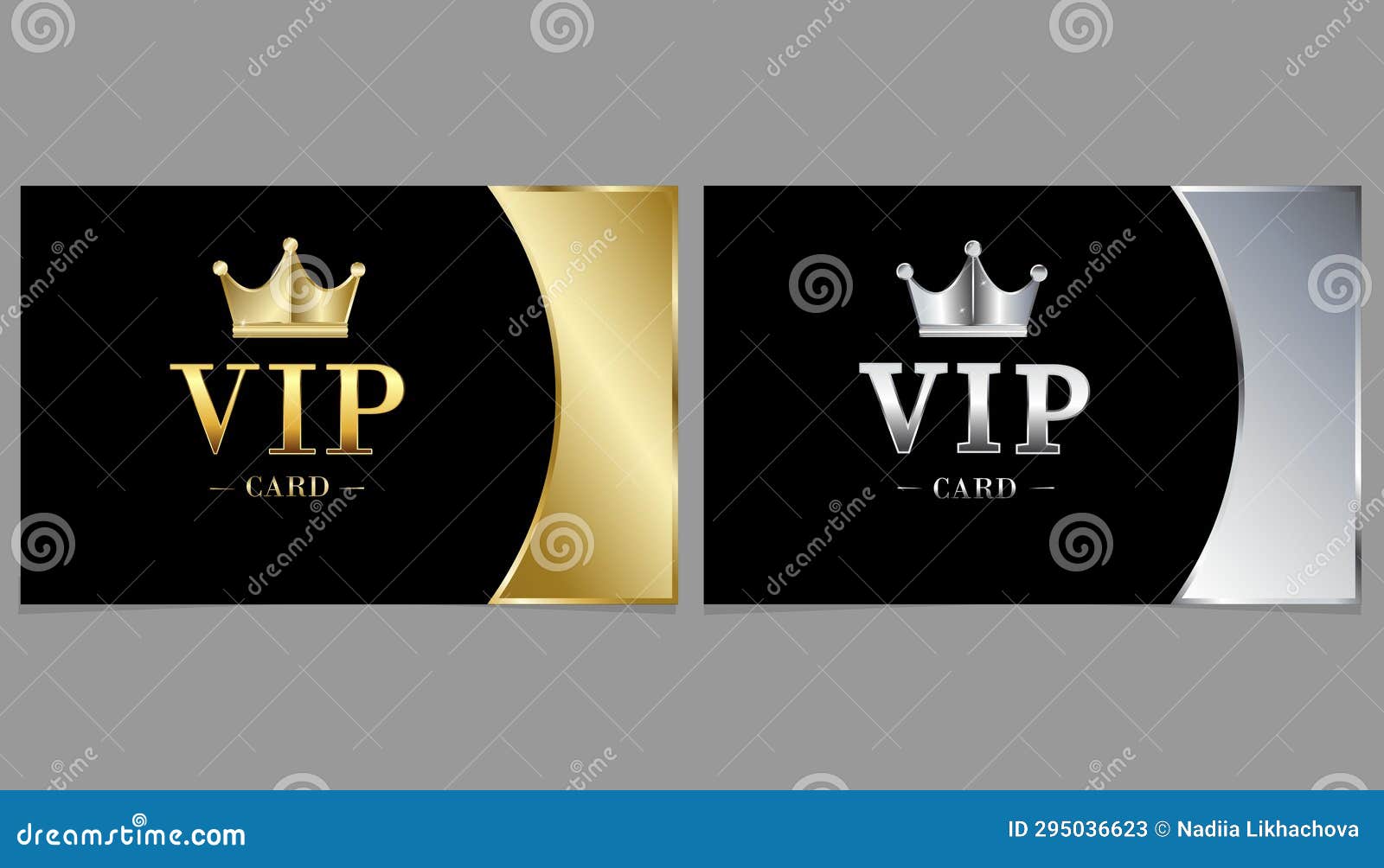 VIP. Gold and Platinum VIP Card Template - Design with Crown on Black ...