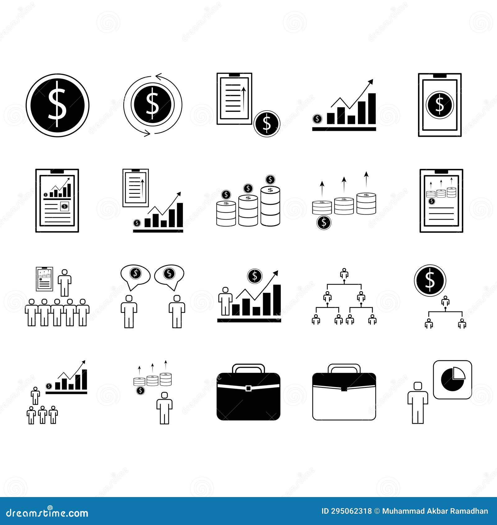 Business and Finance Web Icon, Vector, Illustration Set 20. Stock ...