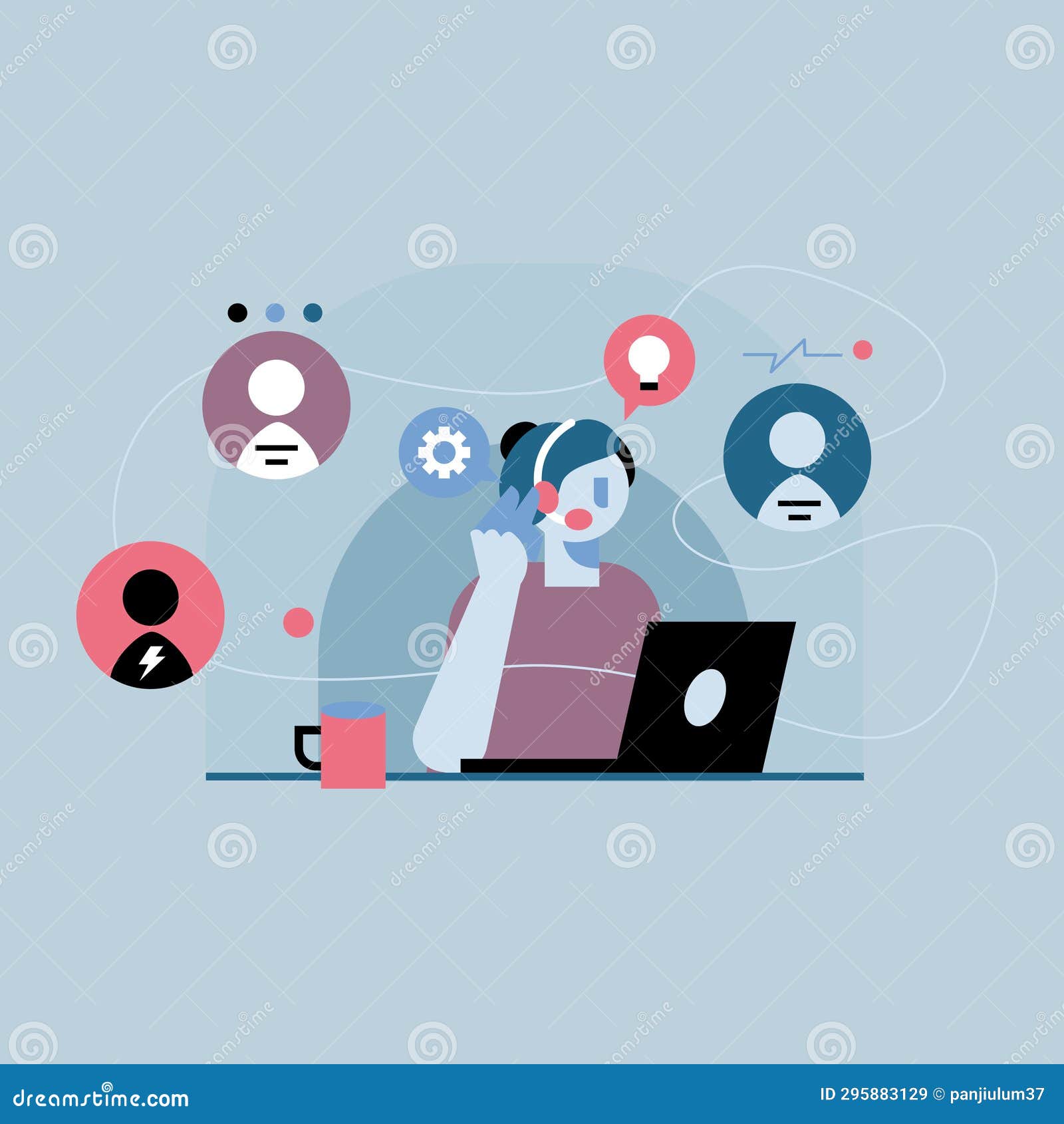 Customer Support Heroe - Illustrated Service Excellence Stock Vector ...