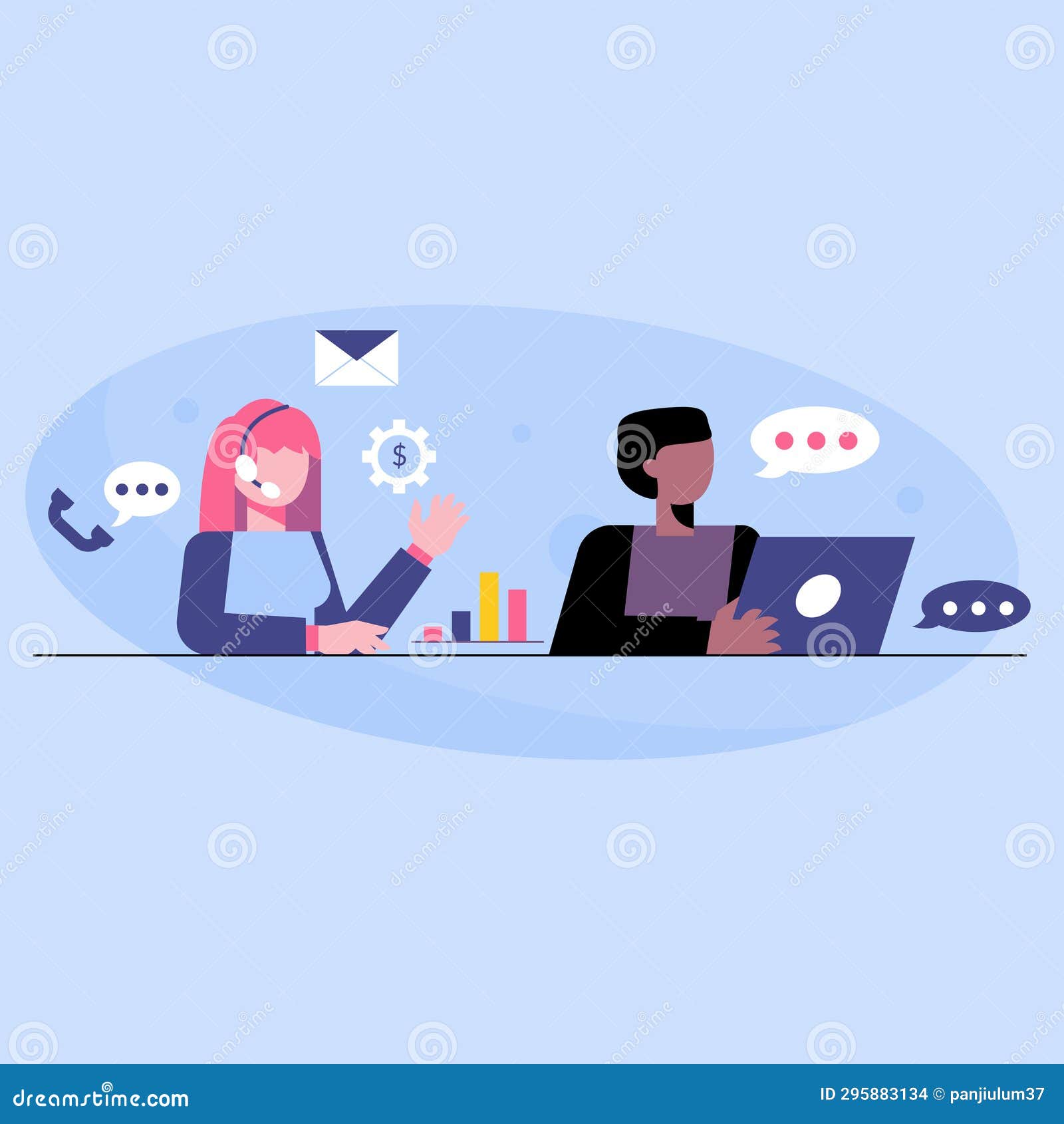 Service with a Smile - Customer Service in Illustrations Stock ...