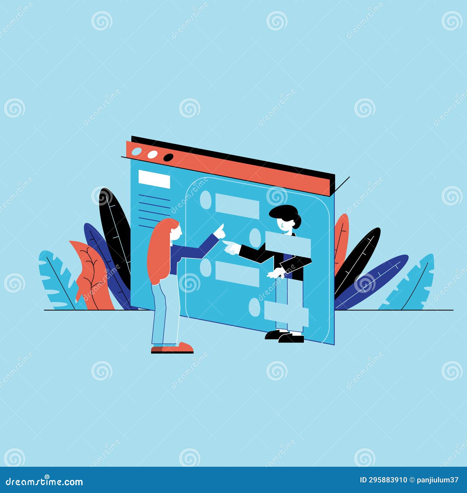 The Shape of Service To Come Progressive Customer Support Stock Vector ...